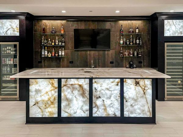 Bar Stone Quartzite Countertop Project in Libertyville, IL